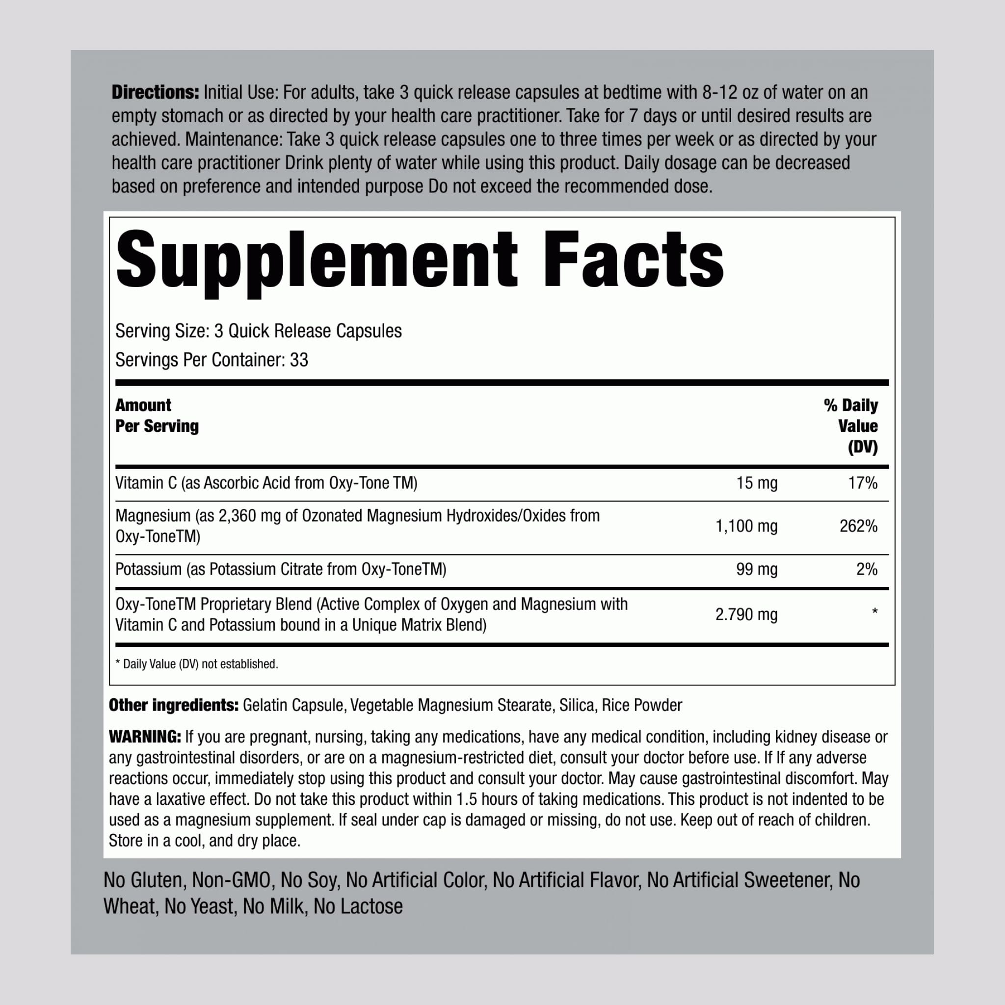 gluten-free intestinal cleanser