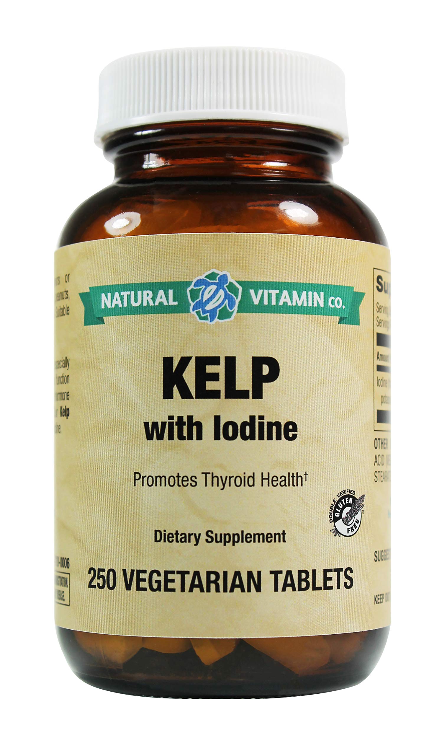 Gluten-free iodine tablets for health