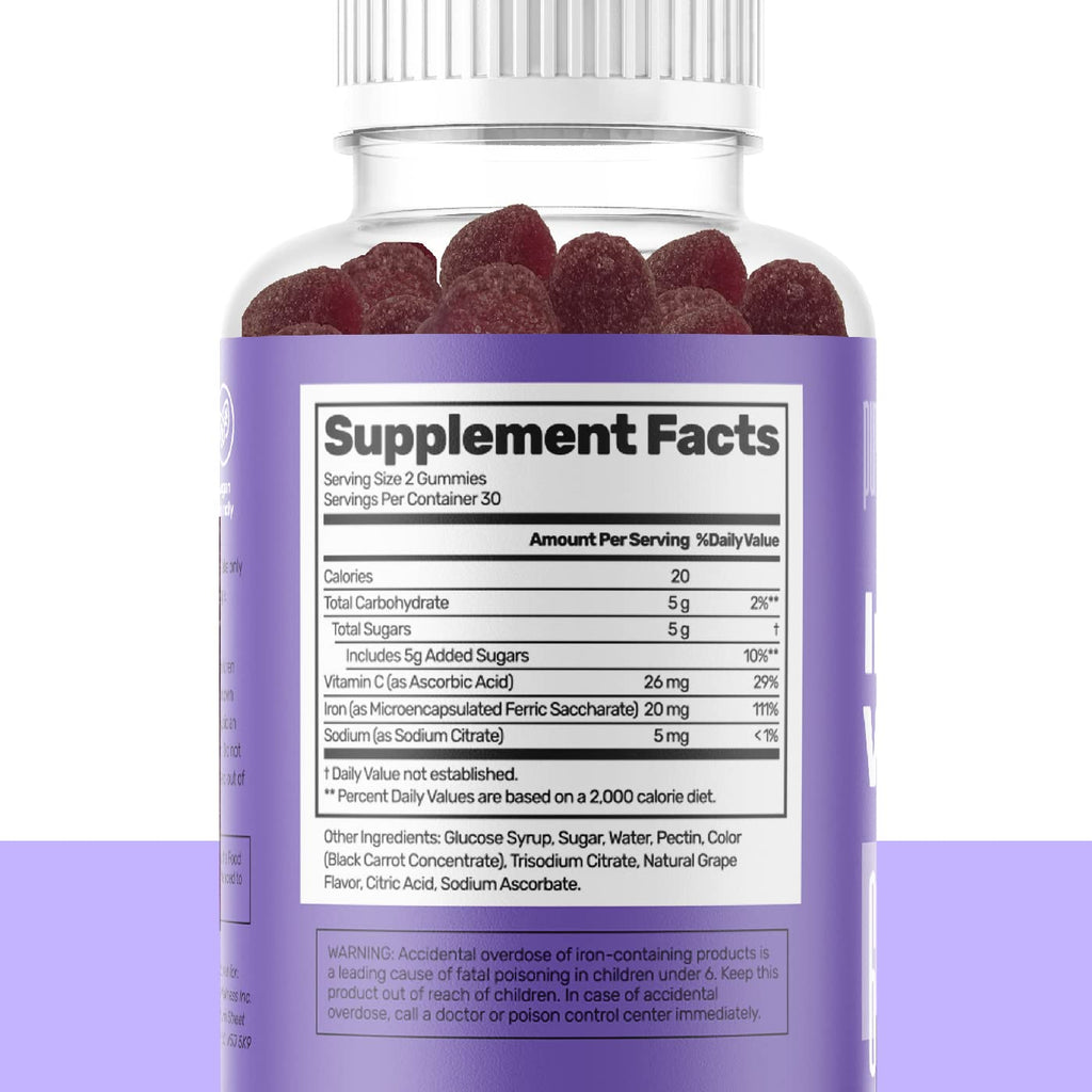 gluten-free iron gummies for anemia