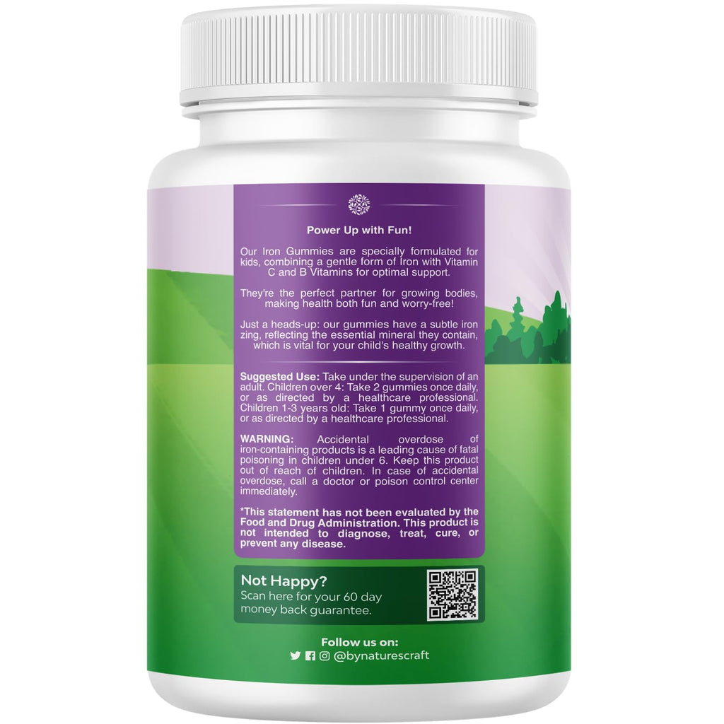 Gluten-free iron gummies for immunity