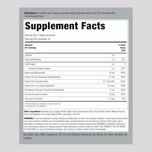 gluten-free iron vitamins for energy