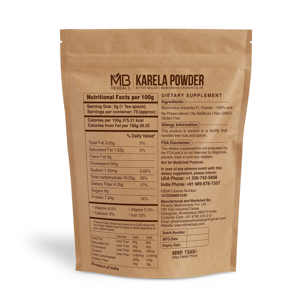 gluten-free karela powder usage