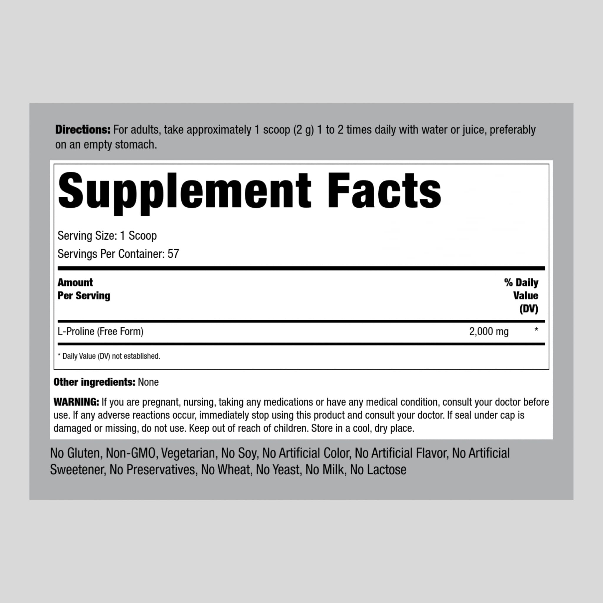 Gluten free L-Proline powder