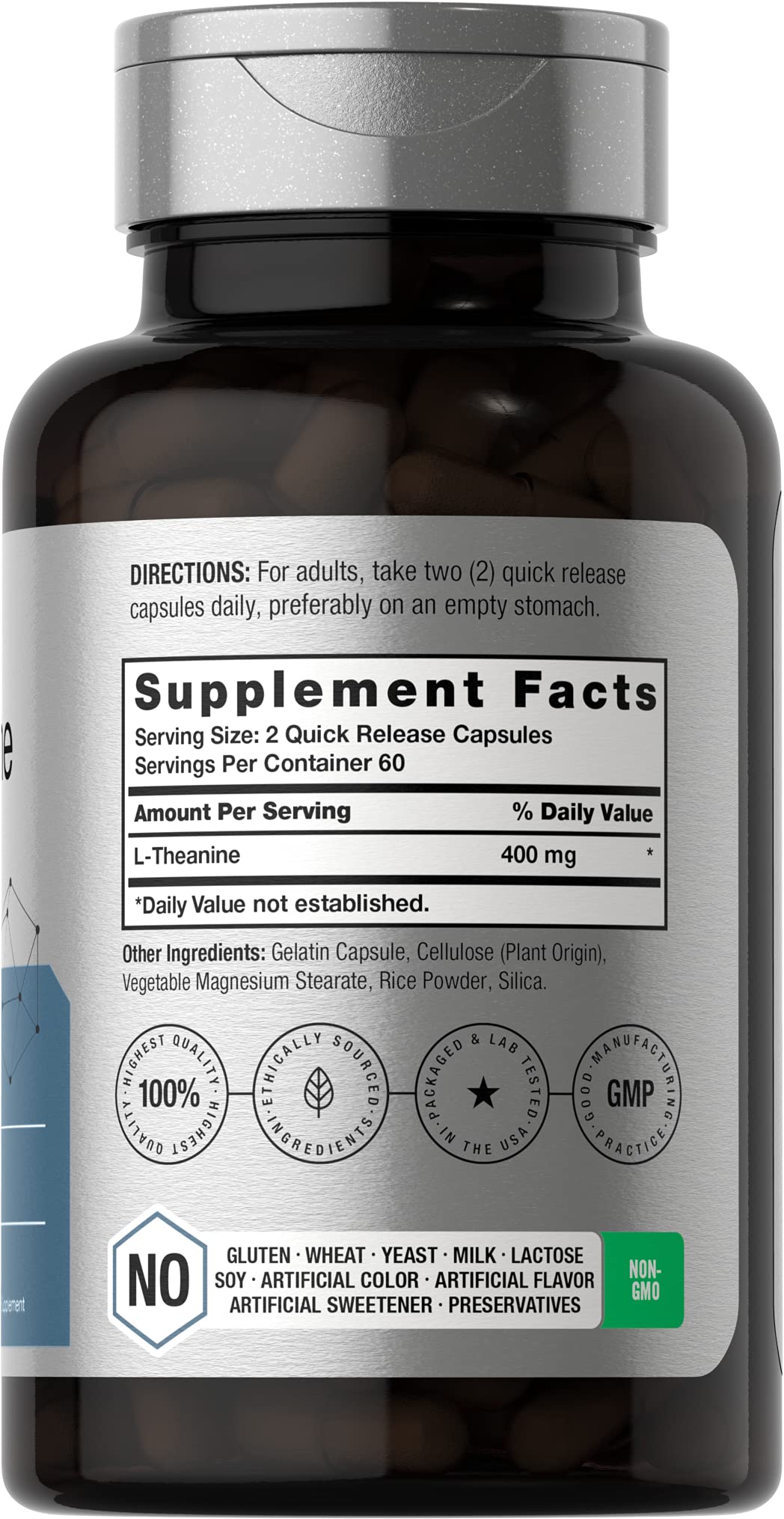 Gluten free L-Theanine powder capsules