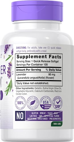 Gluten free lavender supplement capsules