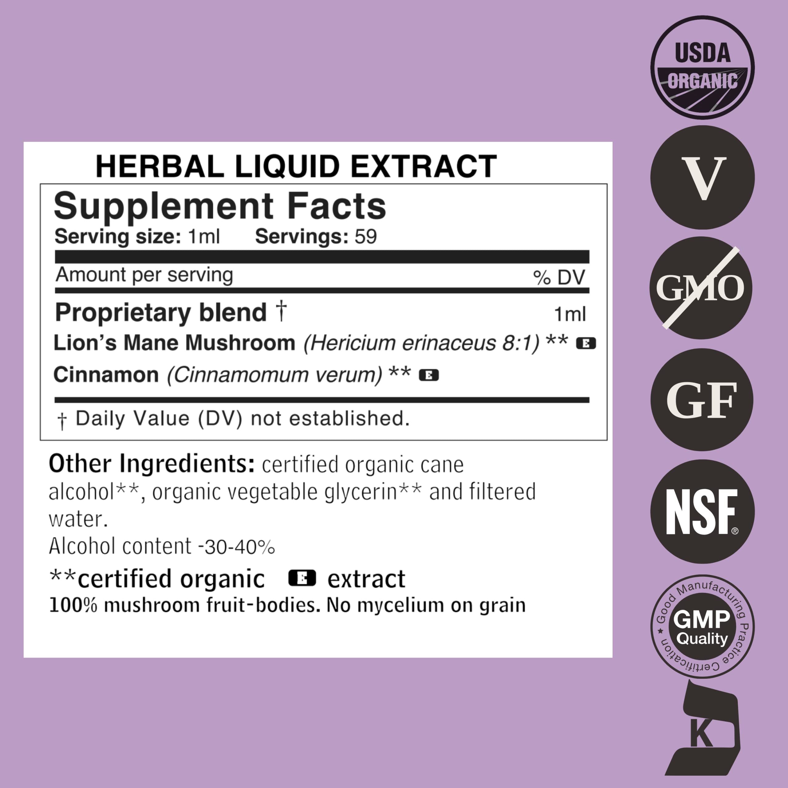 Gluten-free Lion's Mane extract