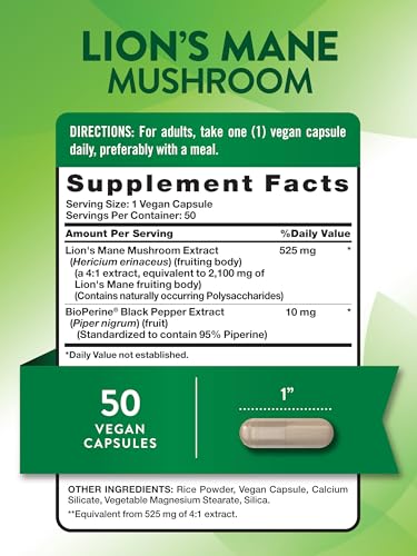 Gluten-free Lion's Mane mushroom extract