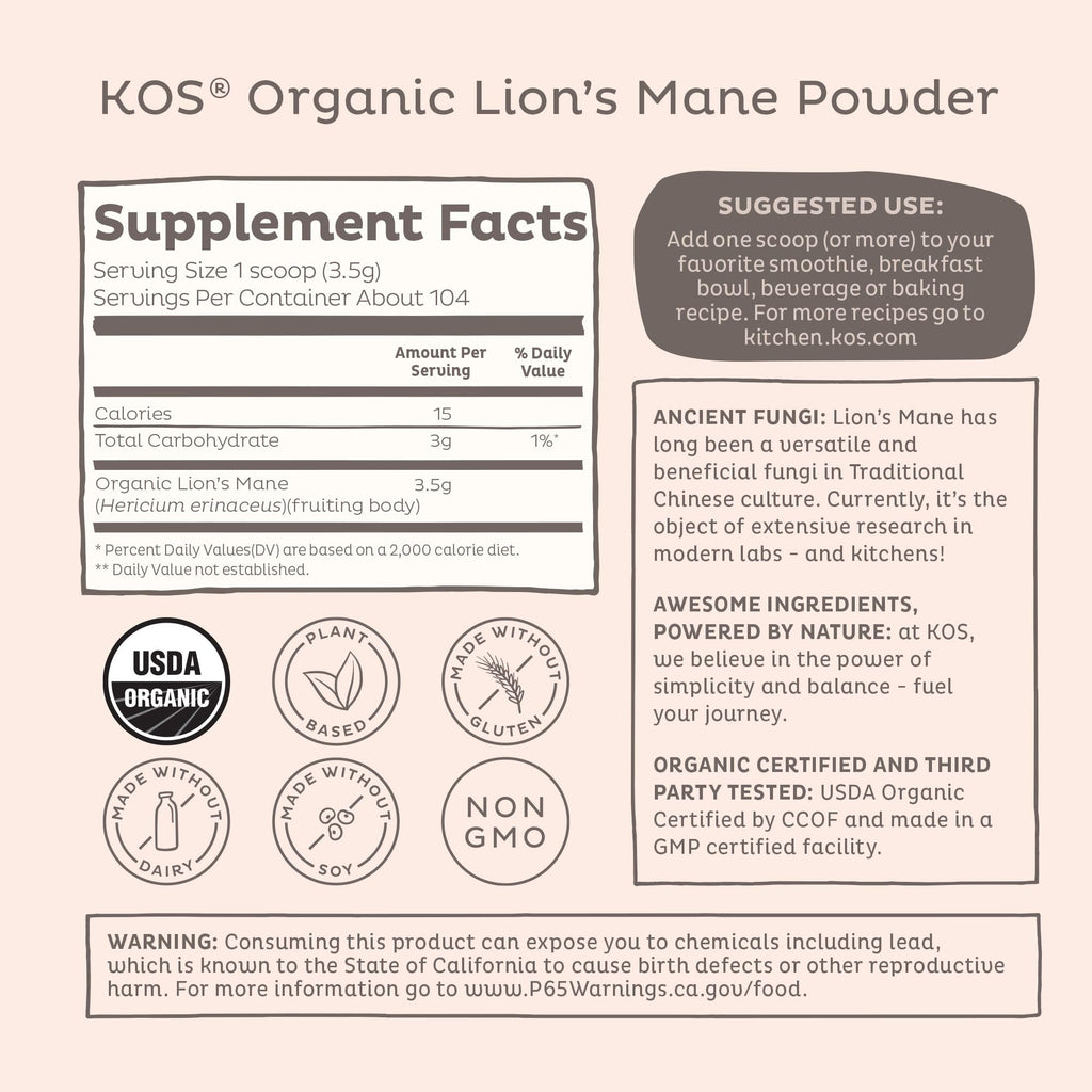 Gluten-free Lion's Mane powder