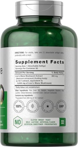 gluten free Lions Mane softgels