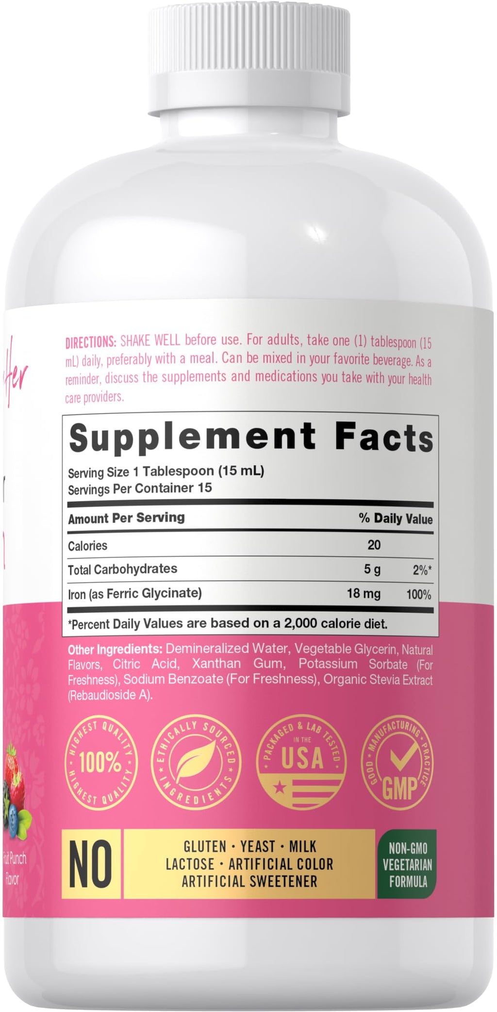 gluten-free liquid iron for health