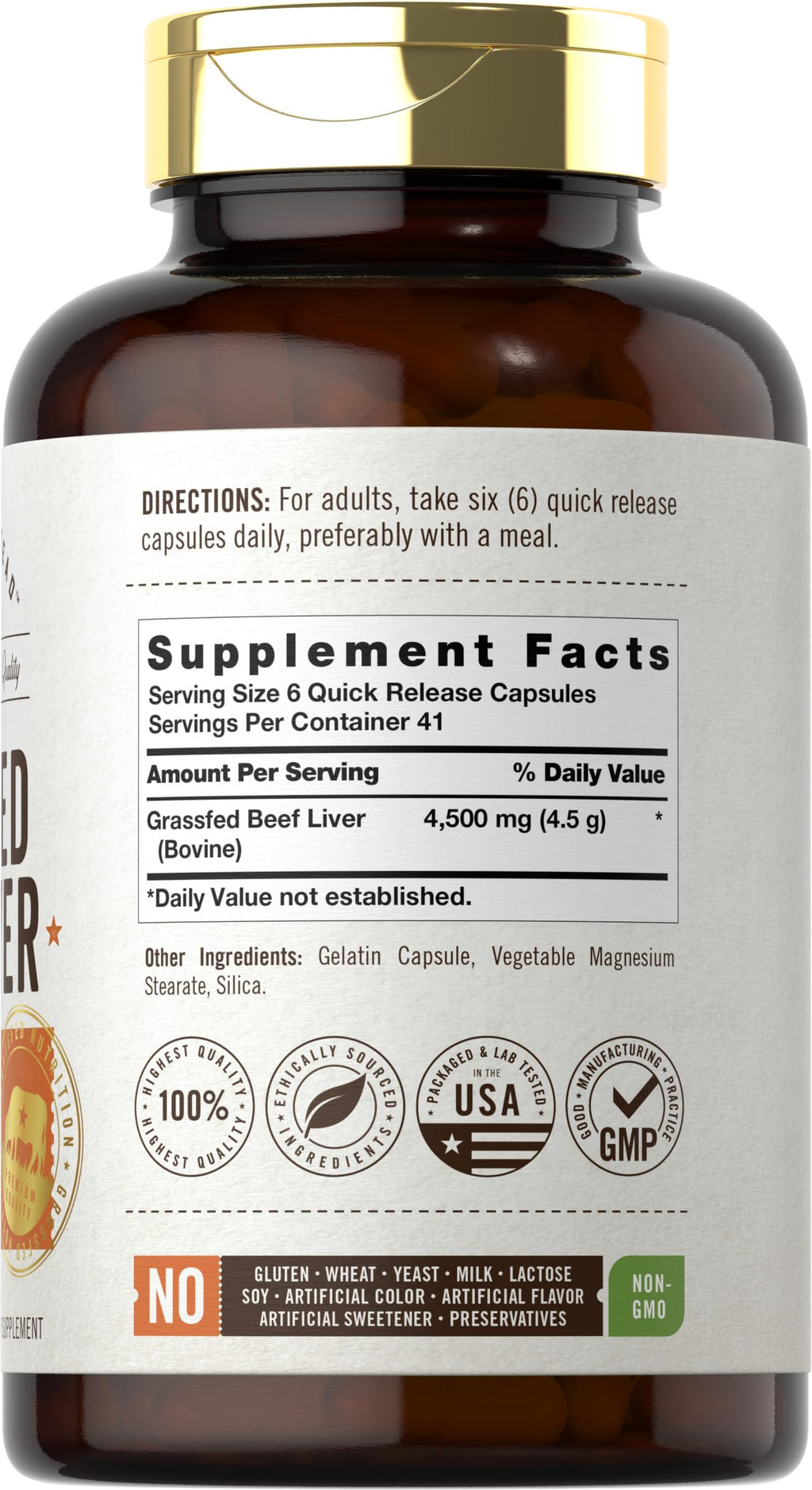 Gluten free liver extracts for health
