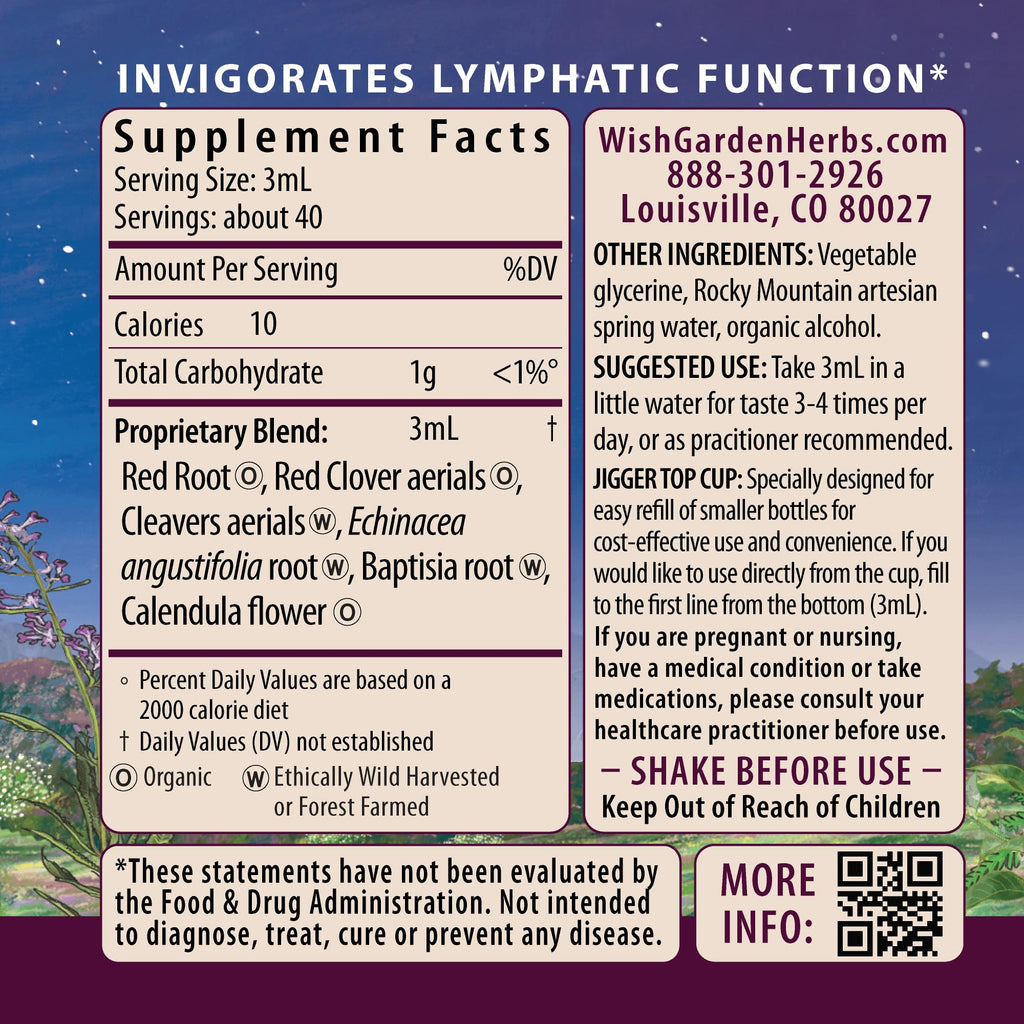 Gluten-free lymphatic support tincture
