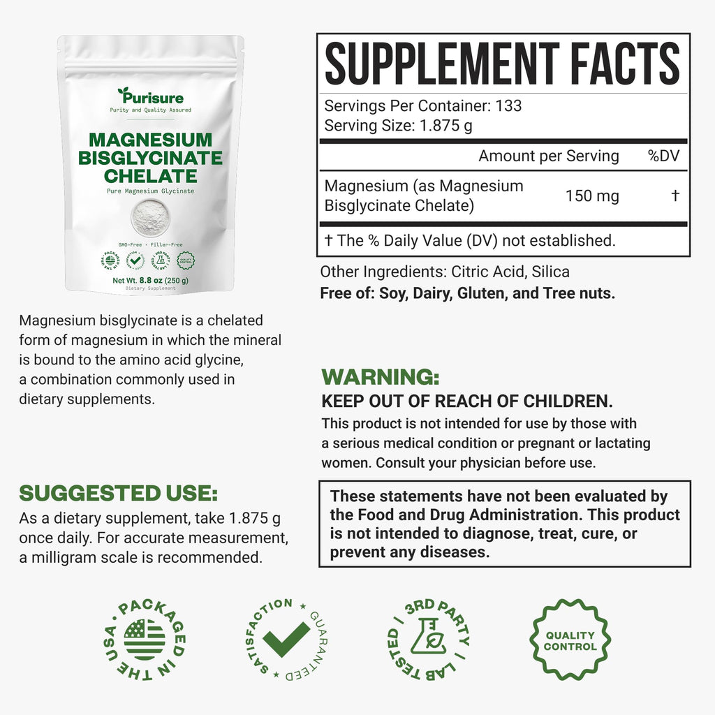 gluten-free magnesium bisglycinate benefits