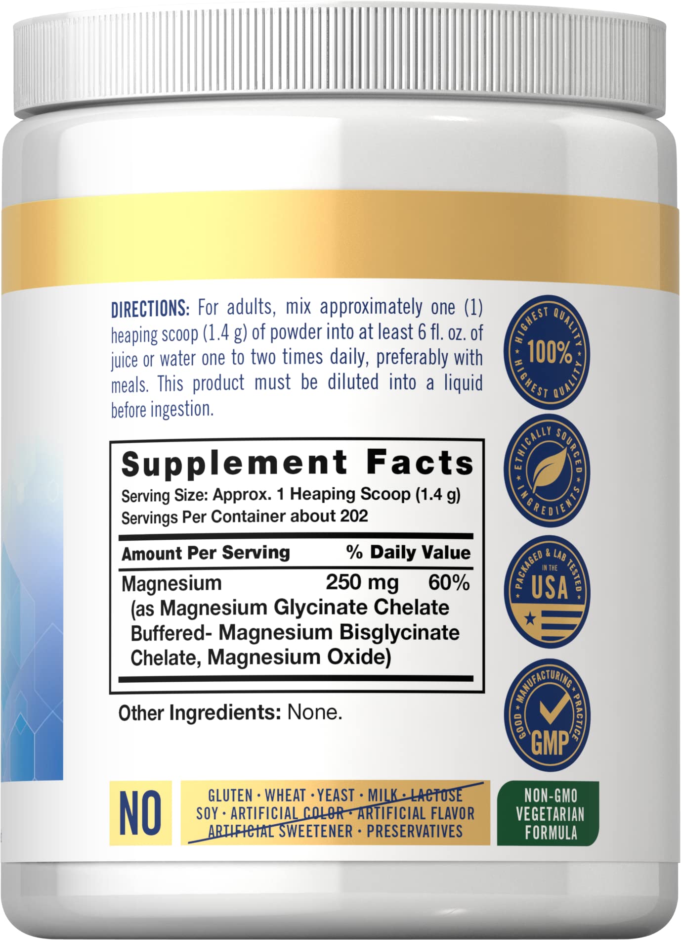 gluten-free magnesium bisglycinate benefits