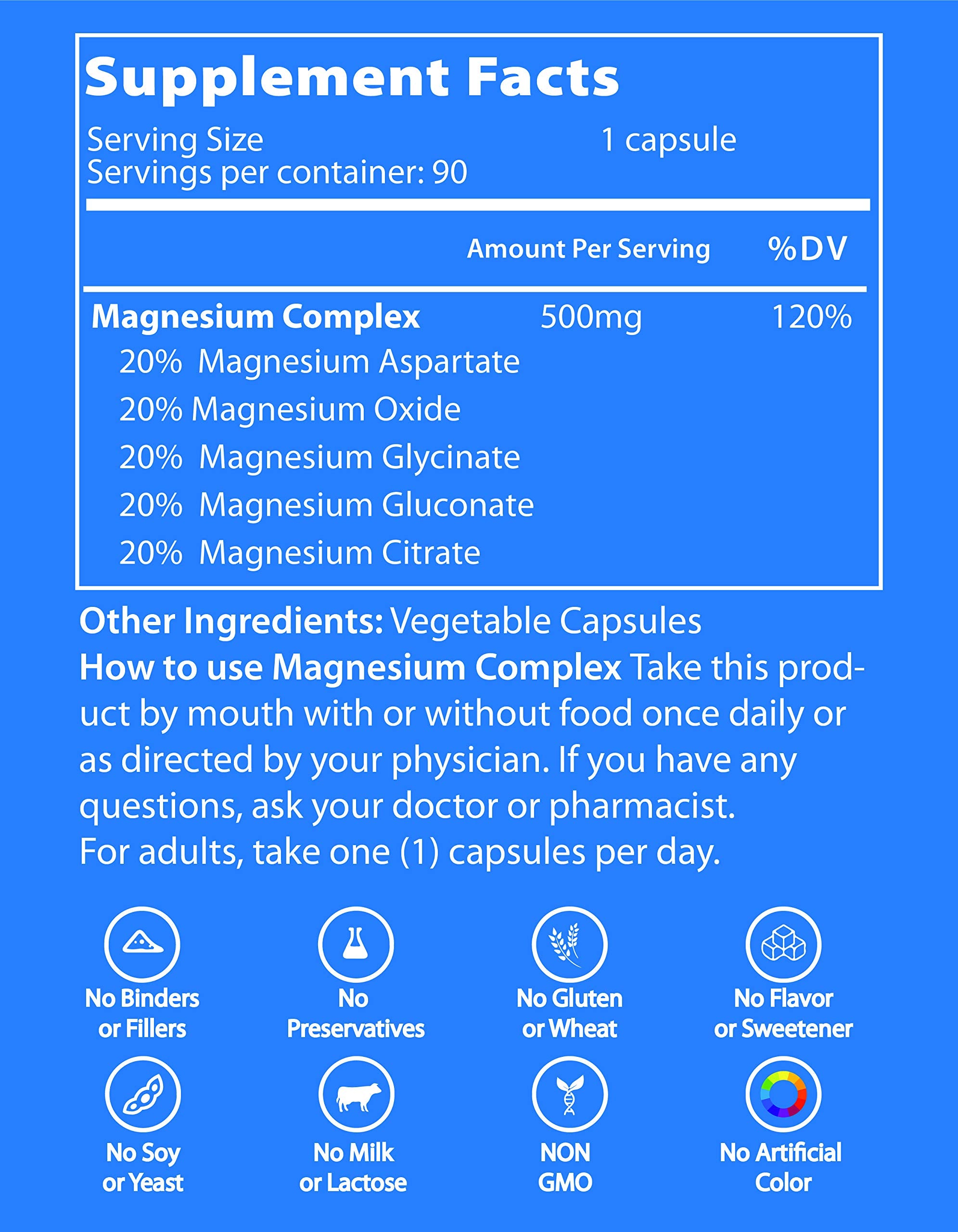 gluten free magnesium complex capsules