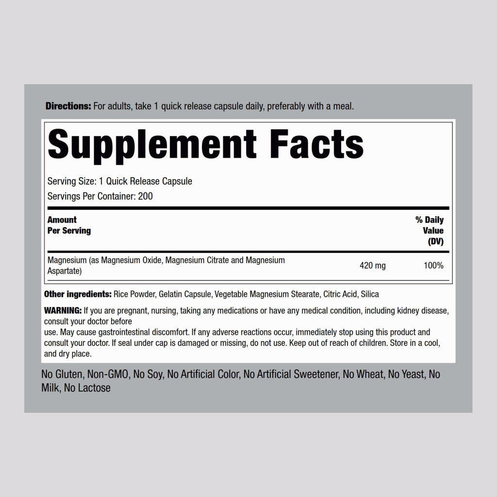 gluten free magnesium for daily health