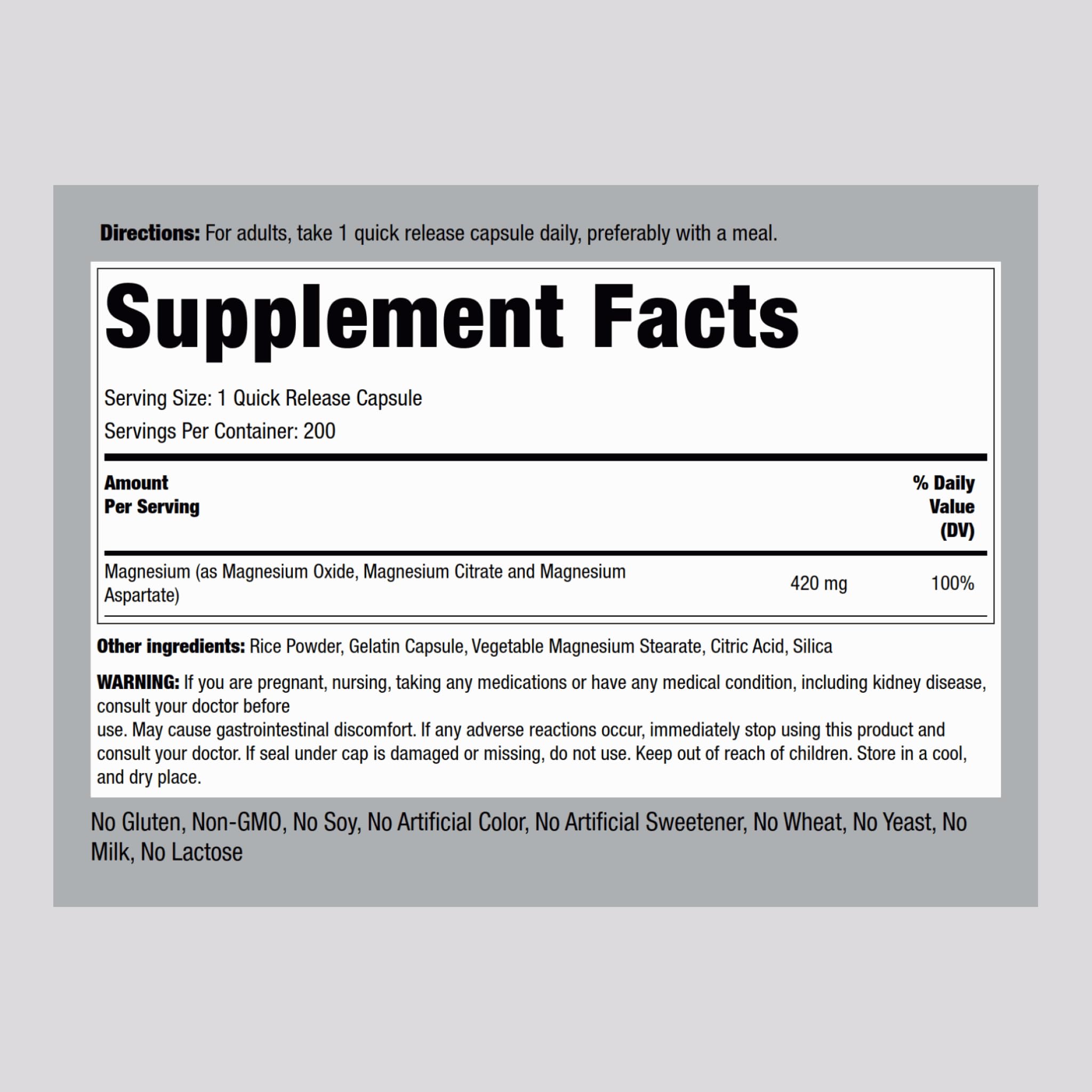 gluten free magnesium for daily health