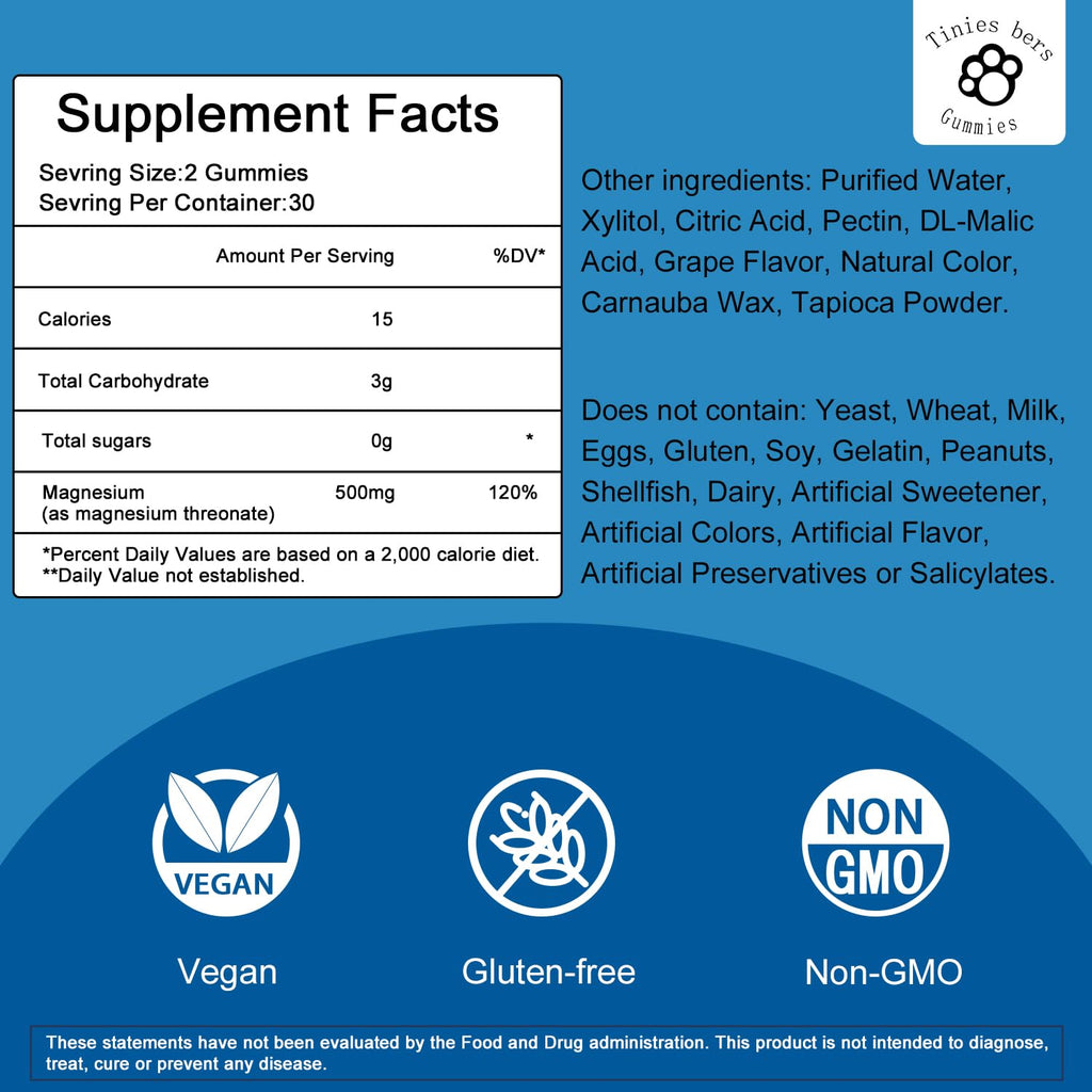 gluten free magnesium gummies for adults