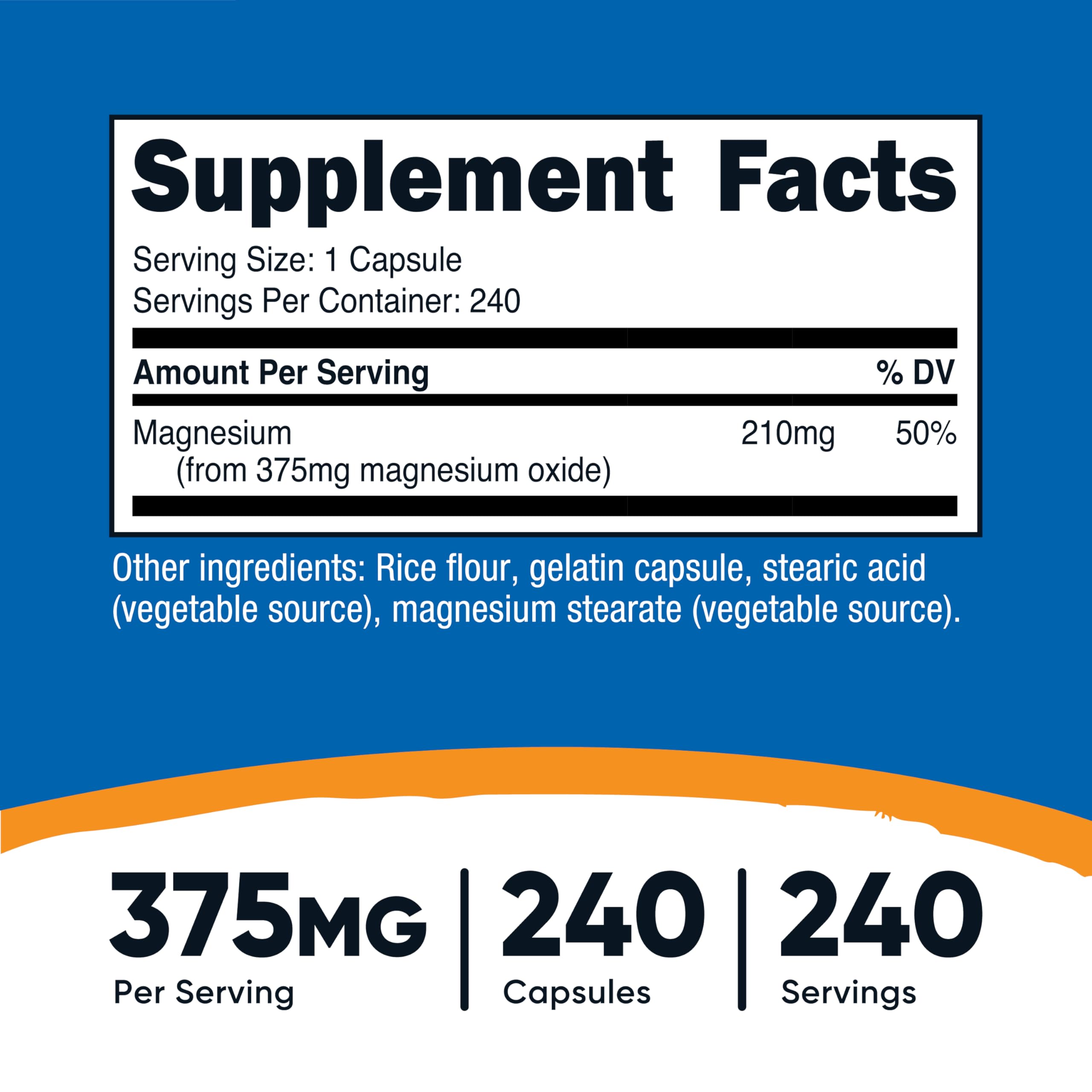 Gluten-free magnesium oxide for daily health