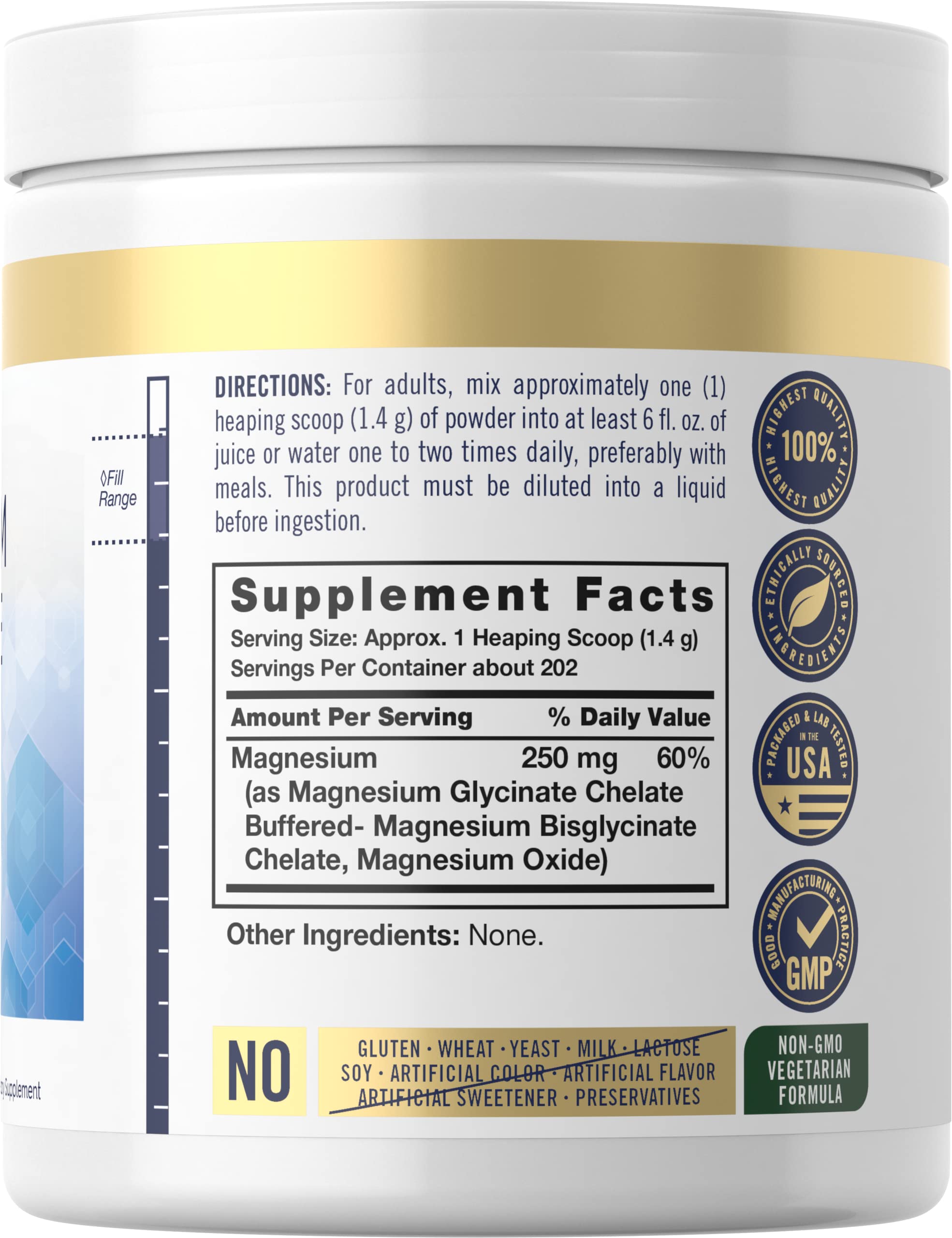 gluten-free magnesium powder for health