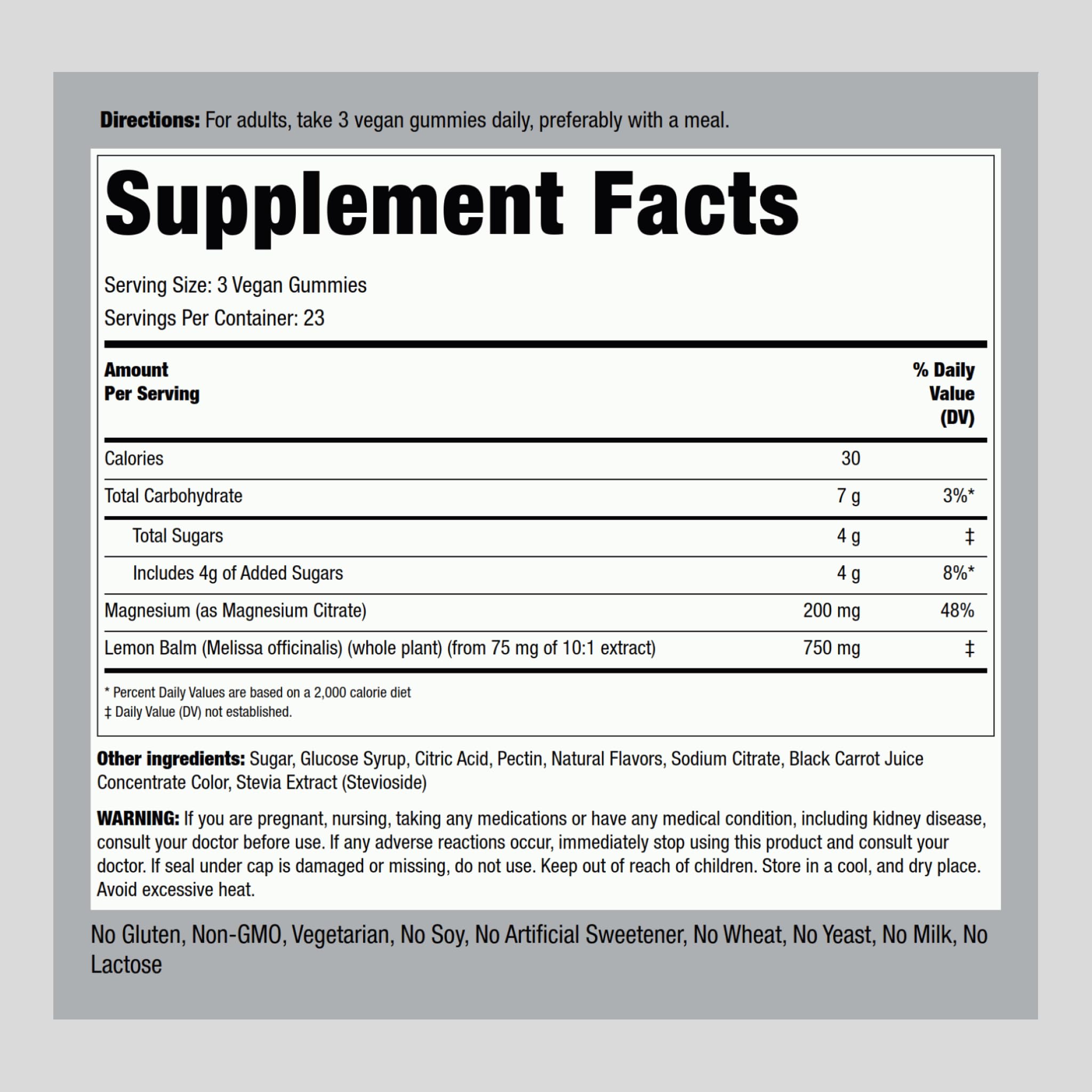 Gluten-free magnesium supplement for energy