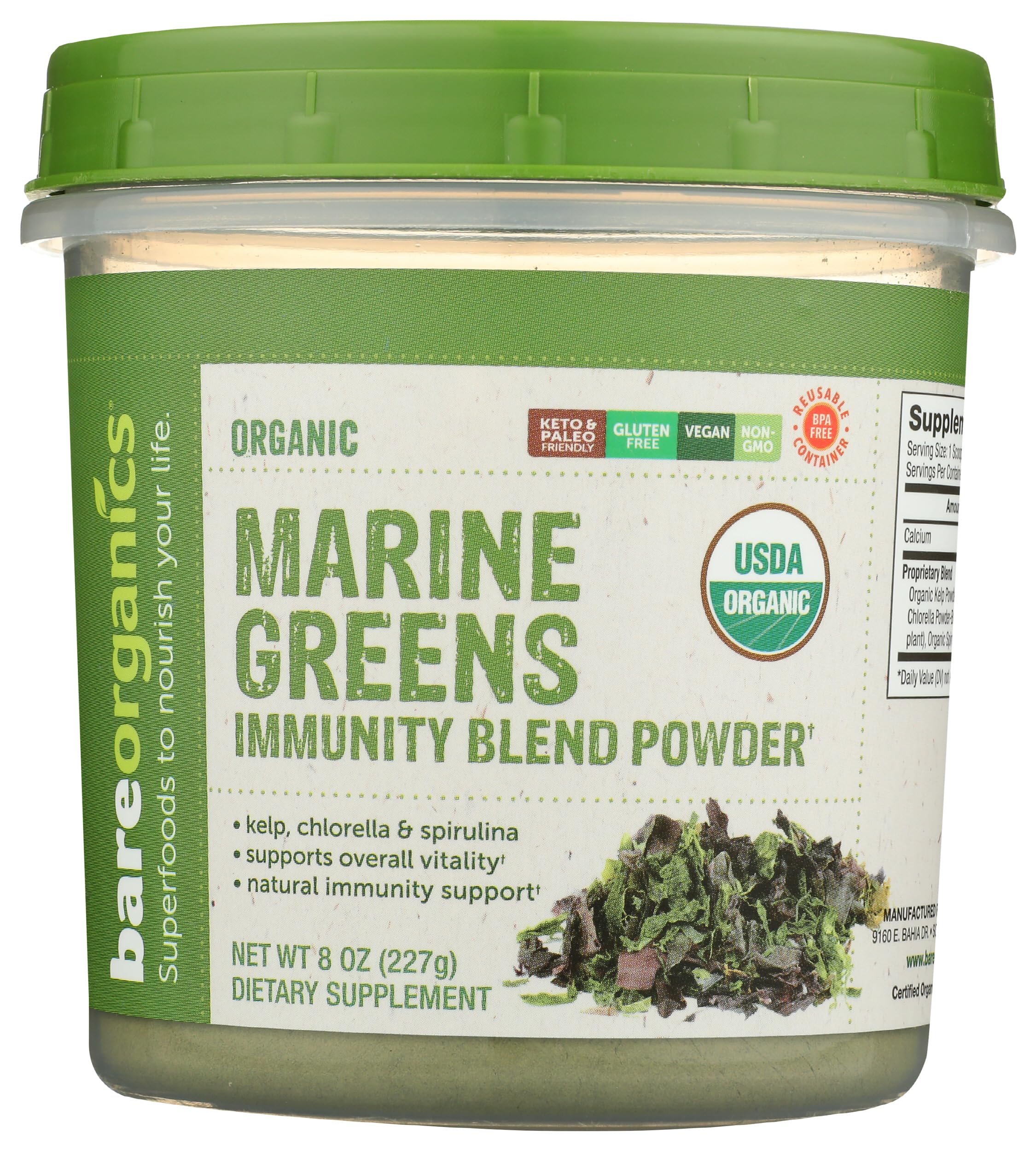 gluten-free marine greens supplement
