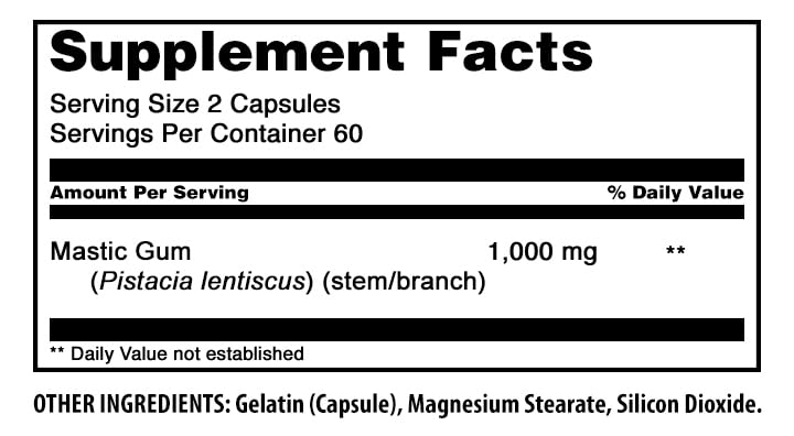 Gluten-free mastic gum benefits