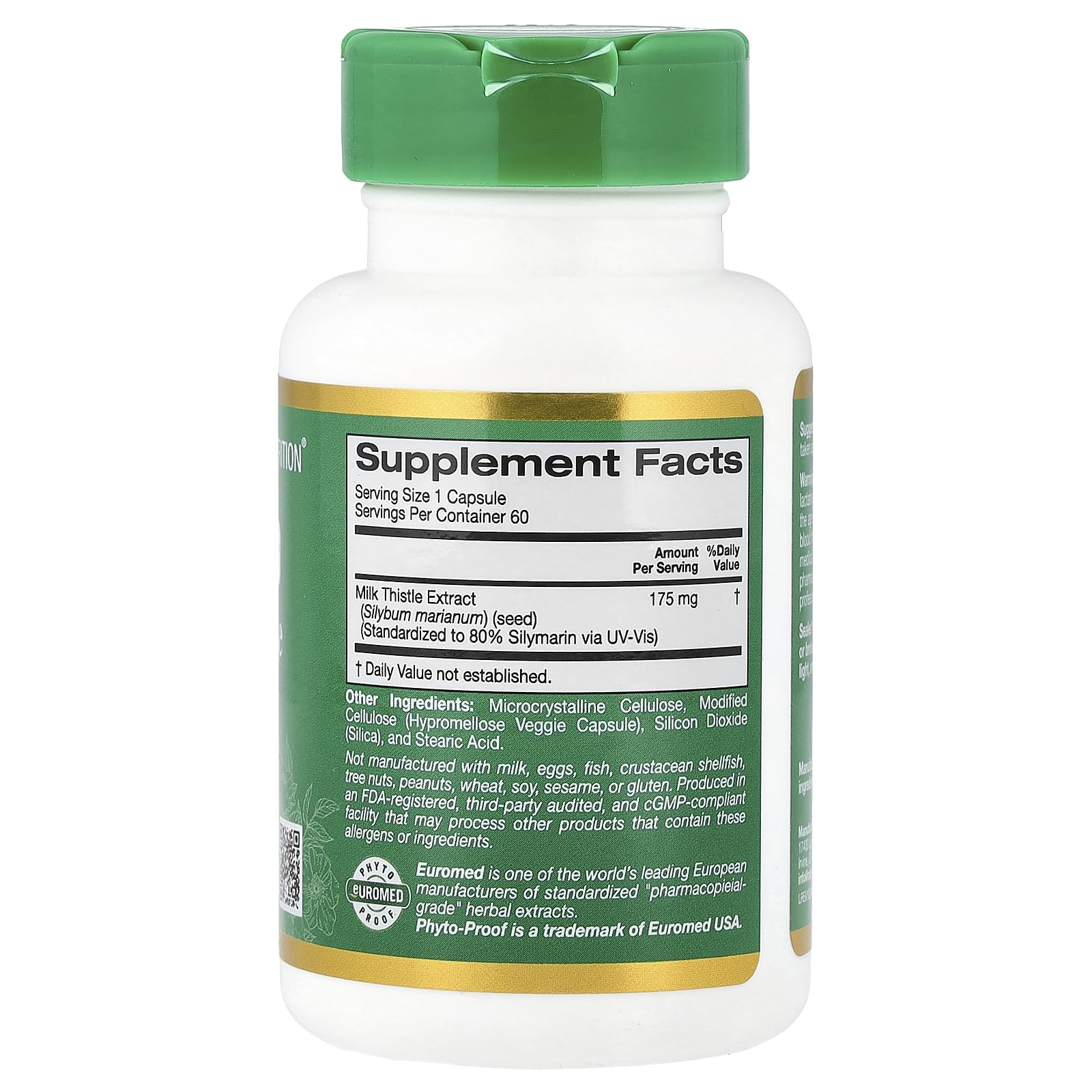 gluten-free milk thistle supplement
