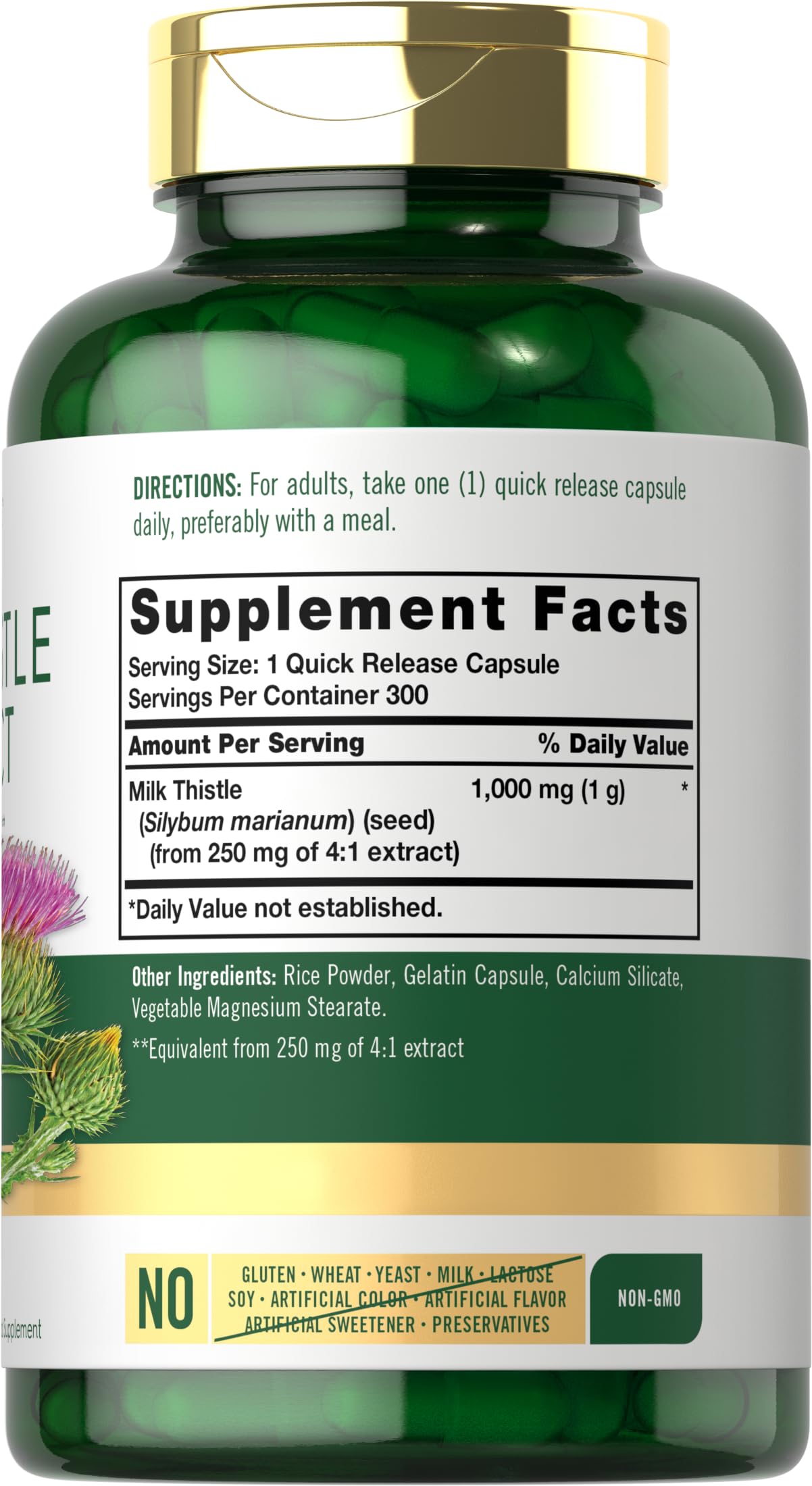 gluten-free milk thistle supplement