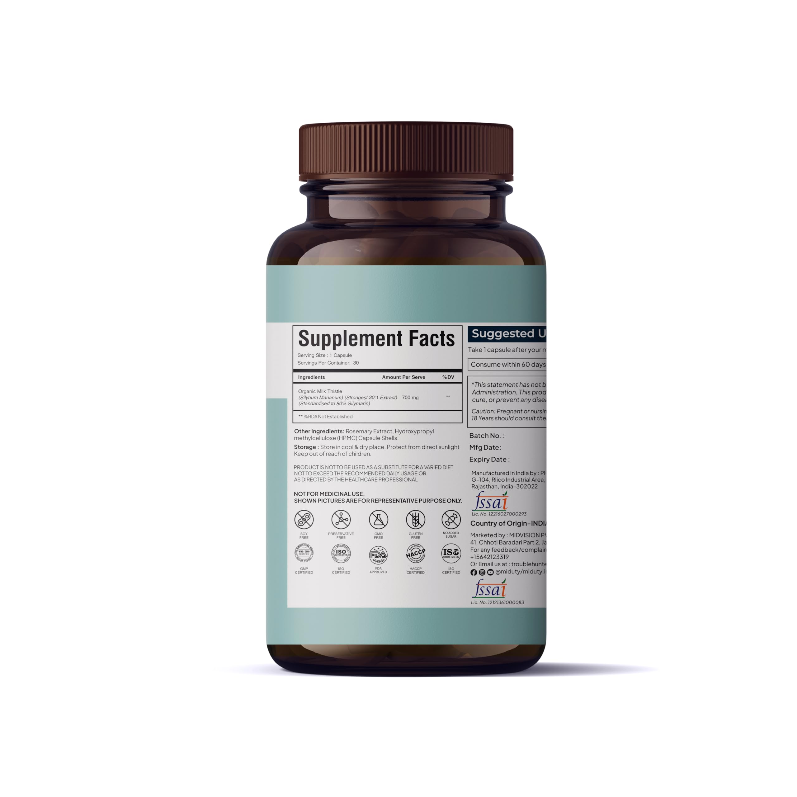 gluten-free milk thistle supplement