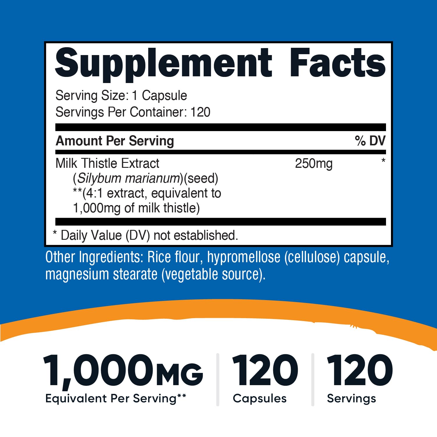 gluten-free milk thistle supplement