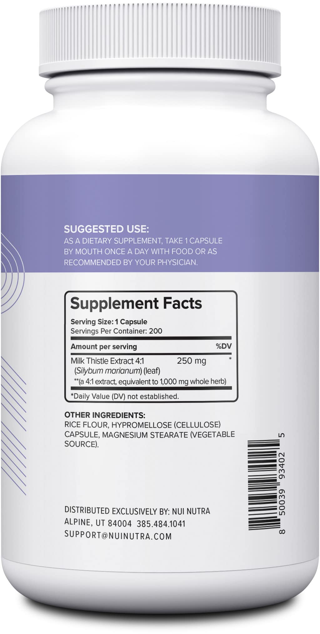 gluten-free milk thistle supplement