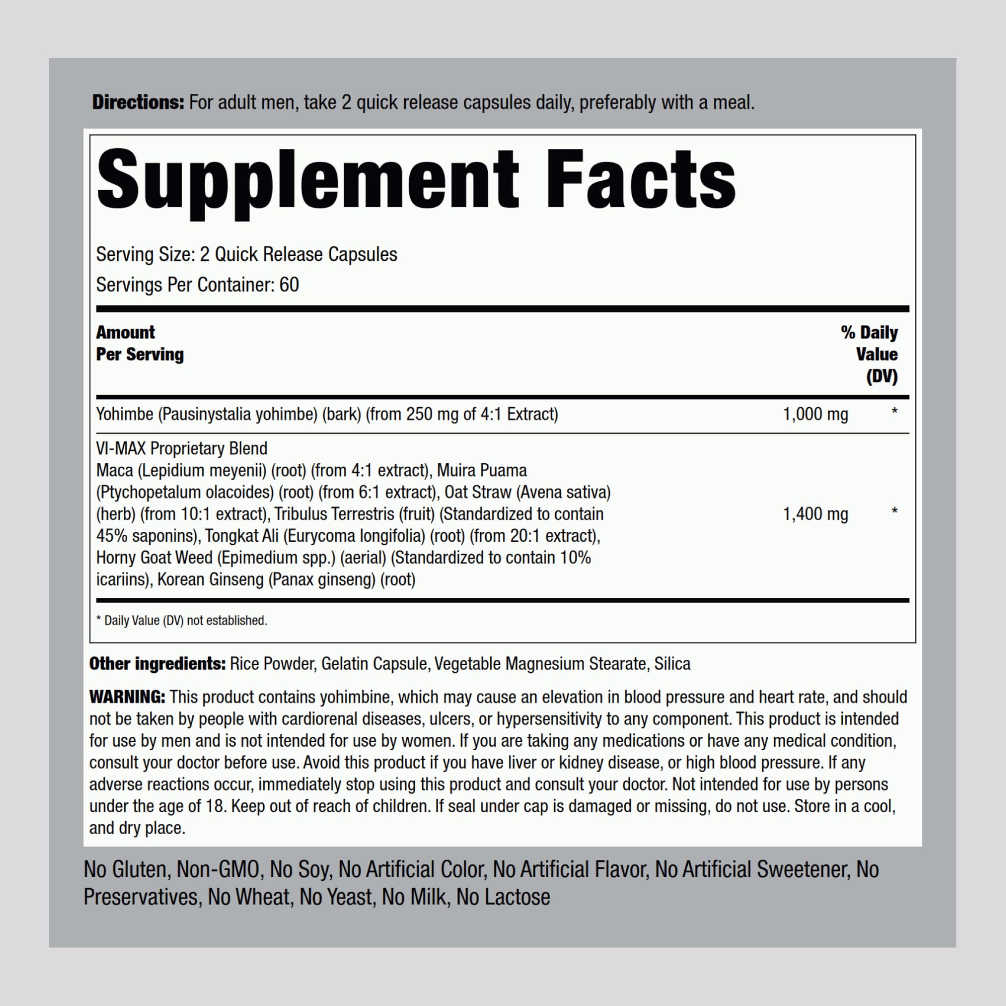 gluten-free mineral capsules for men