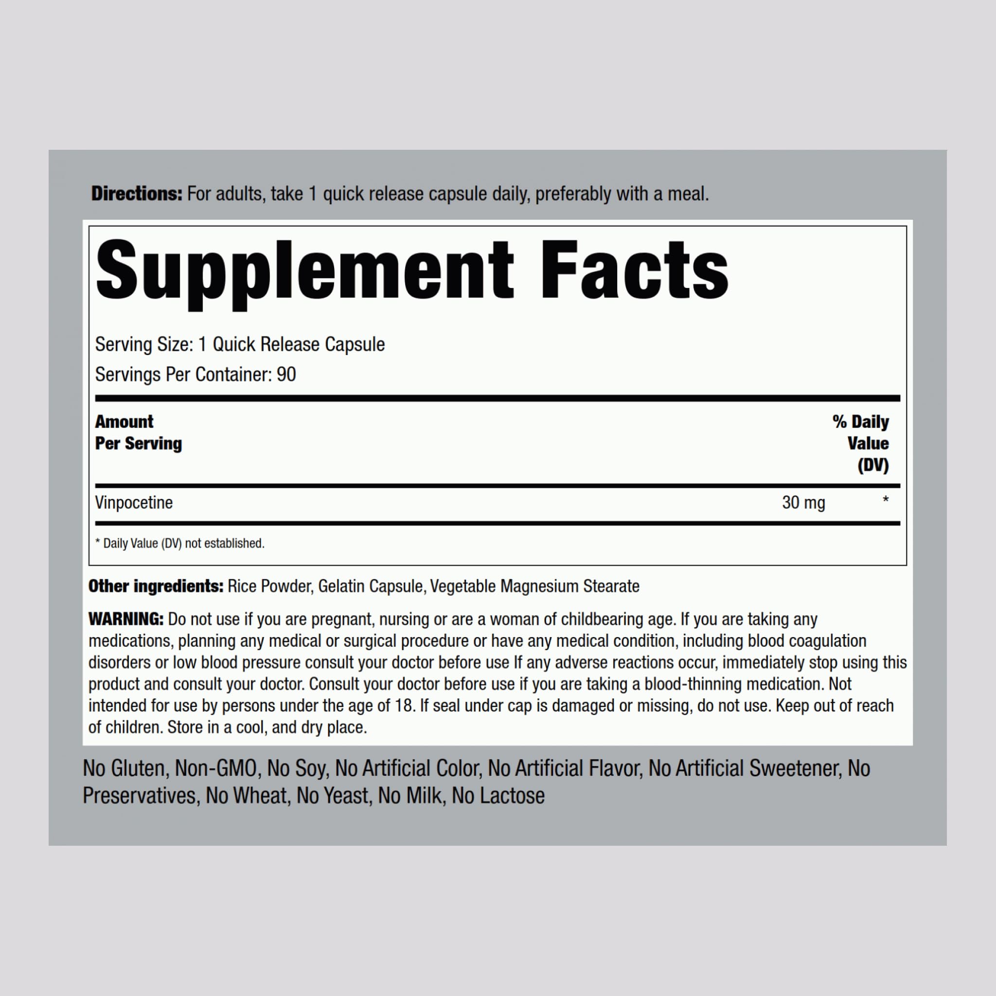 gluten-free mineral supplement capsules