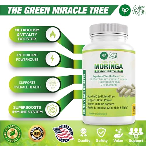 Gluten-free moringa capsules 1200mg