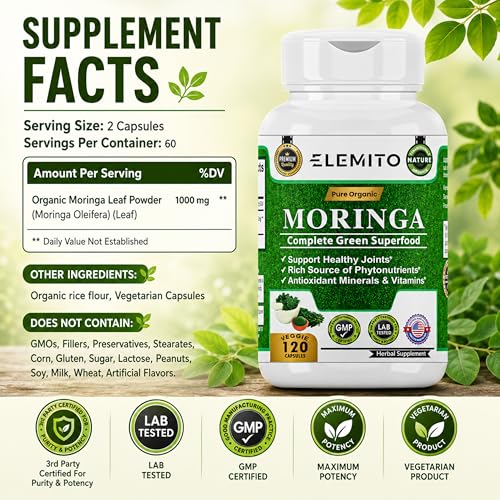 Gluten-free Moringa capsules benefits