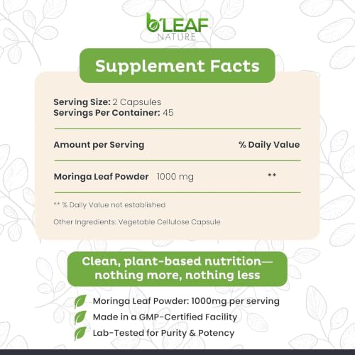 gluten-free moringa supplement benefits