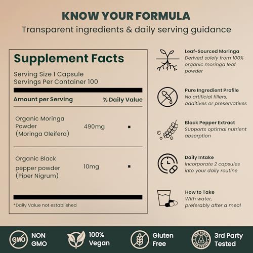 gluten-free moringa supplement for health