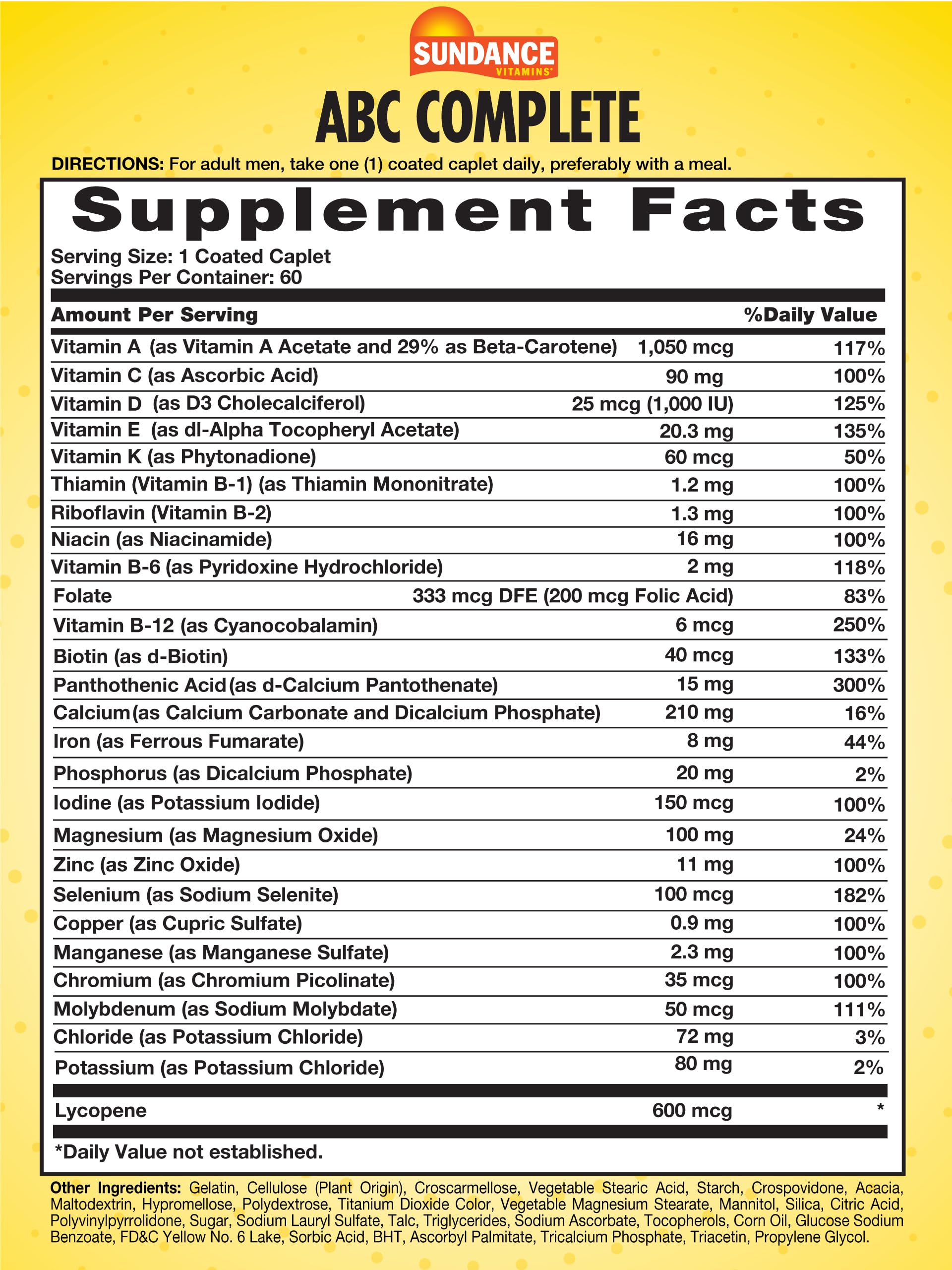 Gluten-free multivitamin for men