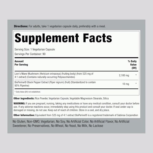 Gluten-free mushroom capsules for health