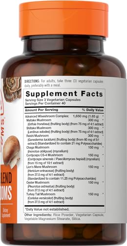gluten-free mushroom complex capsules