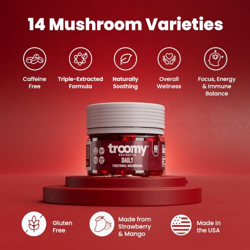Gluten-free mushroom gummies for health