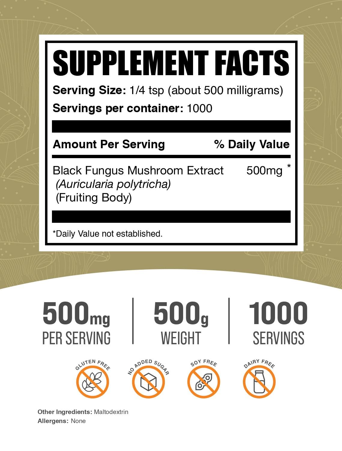 gluten free mushroom superfood powder
