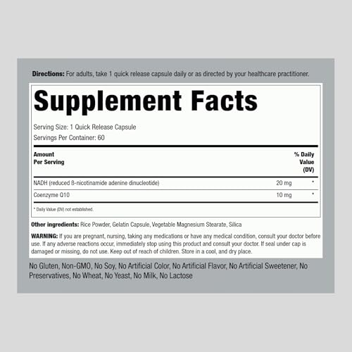 Gluten free NADH CoQ10 benefits