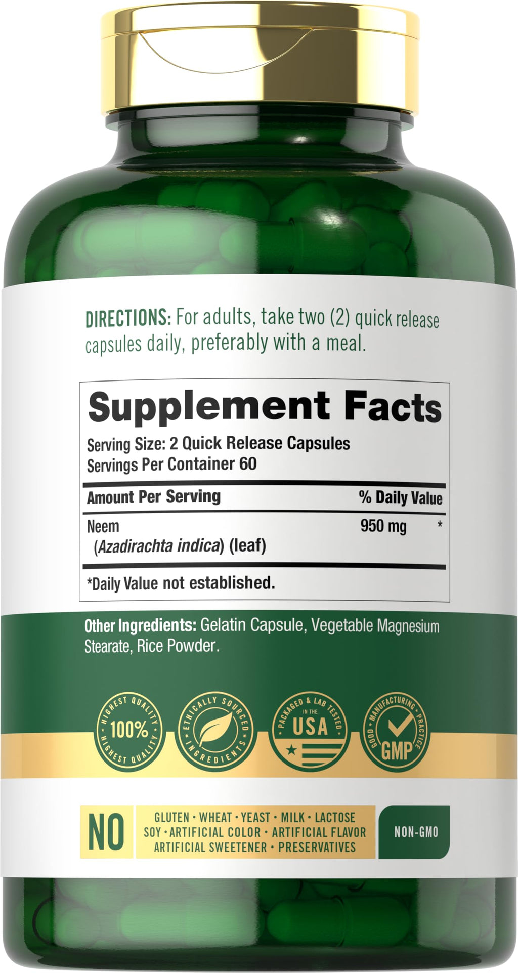 gluten free neem capsules Canada
