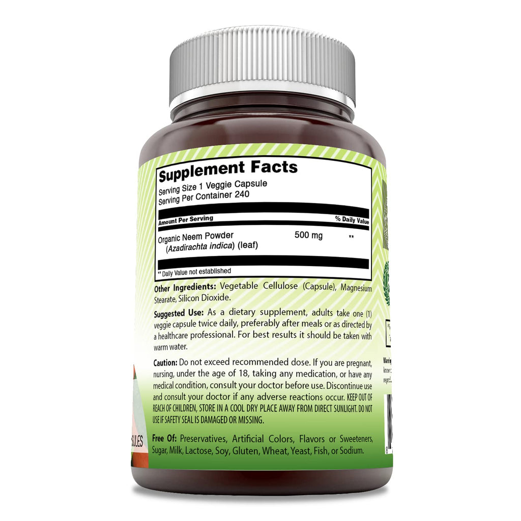 gluten-free neem capsules for health