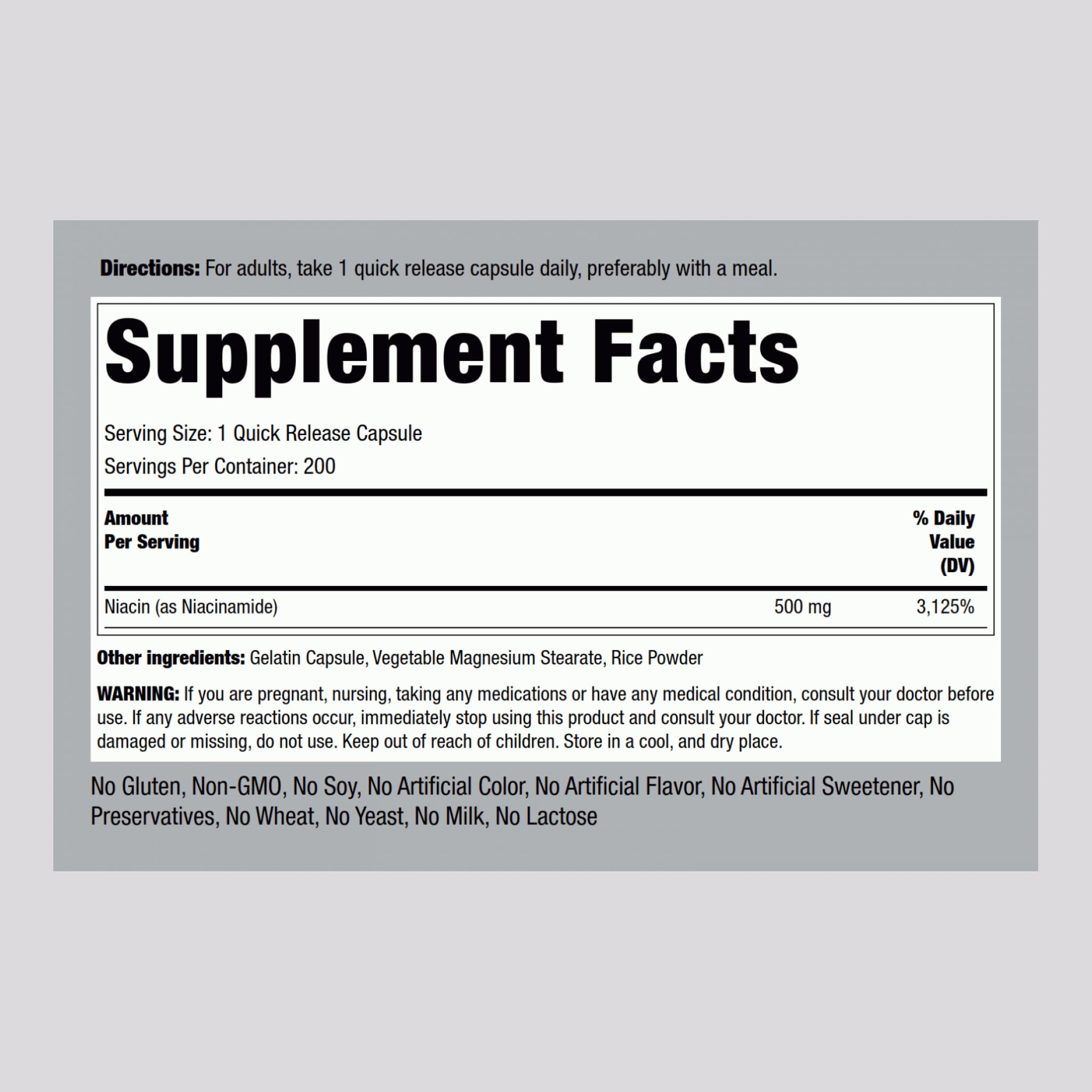 Gluten-free niacinamide health benefits