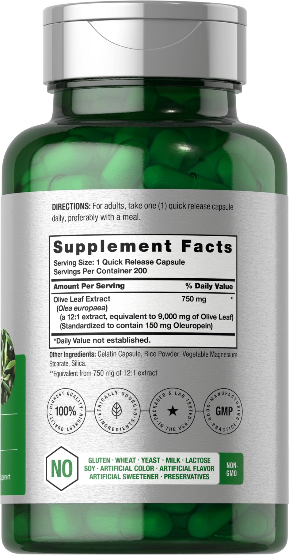 gluten free olive leaf extract