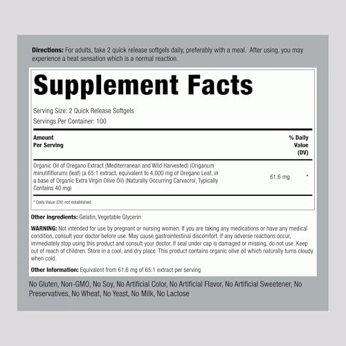 gluten-free oregano oil pills