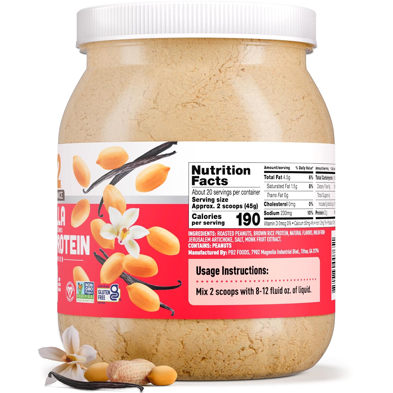 gluten-free peanut protein powder option
